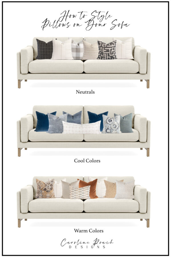 How to Style Pillows on a Sofa or Sectional – Caroline Roach Designs
